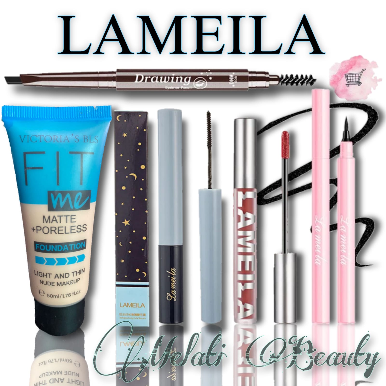 Paket Kosmetik Lameila Super Lengkap 14 In 1 Paket Kosmetik Lengkap Makeup Set Kecantikan Wajah ...