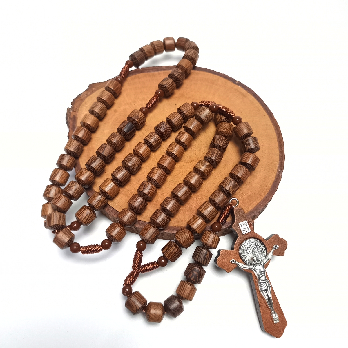 (Eksklusif) Devosi Rosario 77 Bapa Kami Kayu Galih KELOR Original / Kalung Rosario Galih Kelor ...