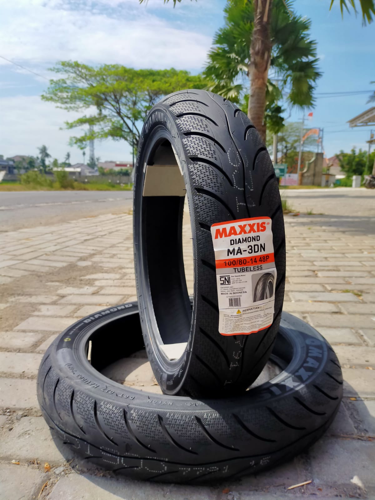 Maxxis MA-3D Diamond 100/80-14 Ban Motor Tubeless Free Pentil | Lazada ...