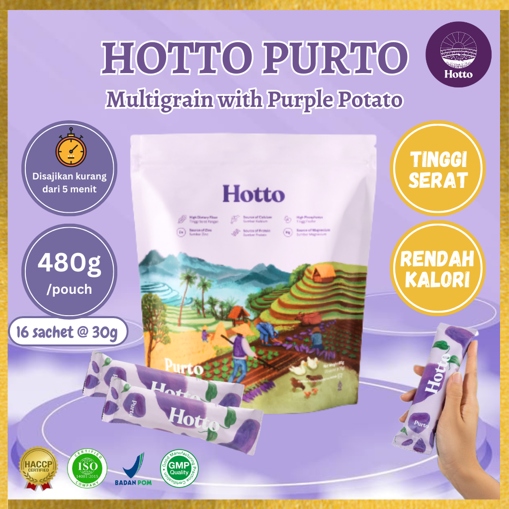 HOTTO PURTO Superfood Multigrain with Purple Potato (1 Pouch x 480gr ...