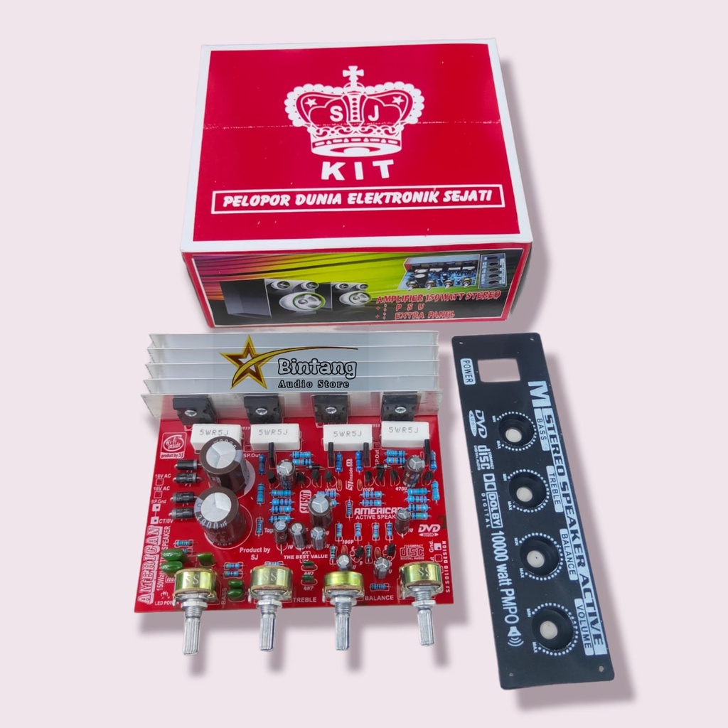 Kit Power Amplifier Speaker Aktif Stereo 150 Watt + Tone Control ...