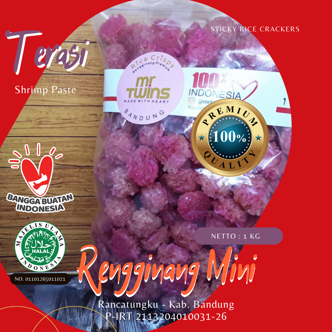 Rengginang Mini Gurih Terasi Mentah 1 kg Asli Rancatungku | Lazada ...