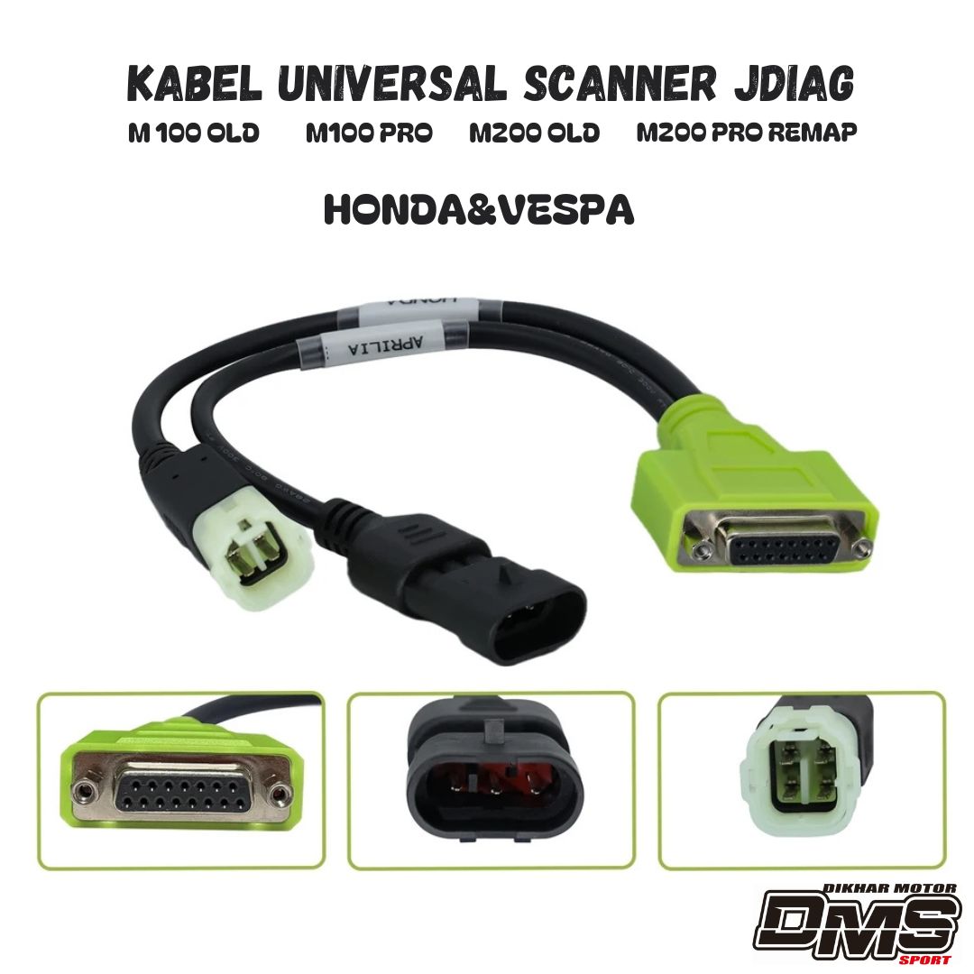 KABEL SCANNER JDIAG M100 M100 PRO M200 M200 PRO HONDA&VESPA | Lazada ...