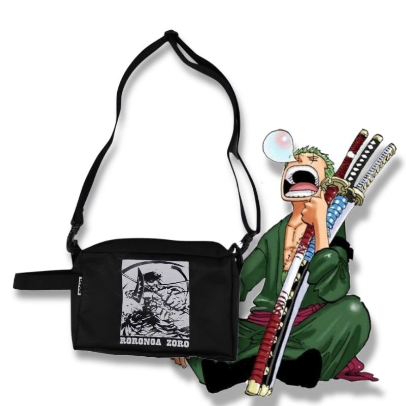 TAS ANIME RORONOA ZORO Tas Anime One Piece Sling Bag One Piece Tas ...