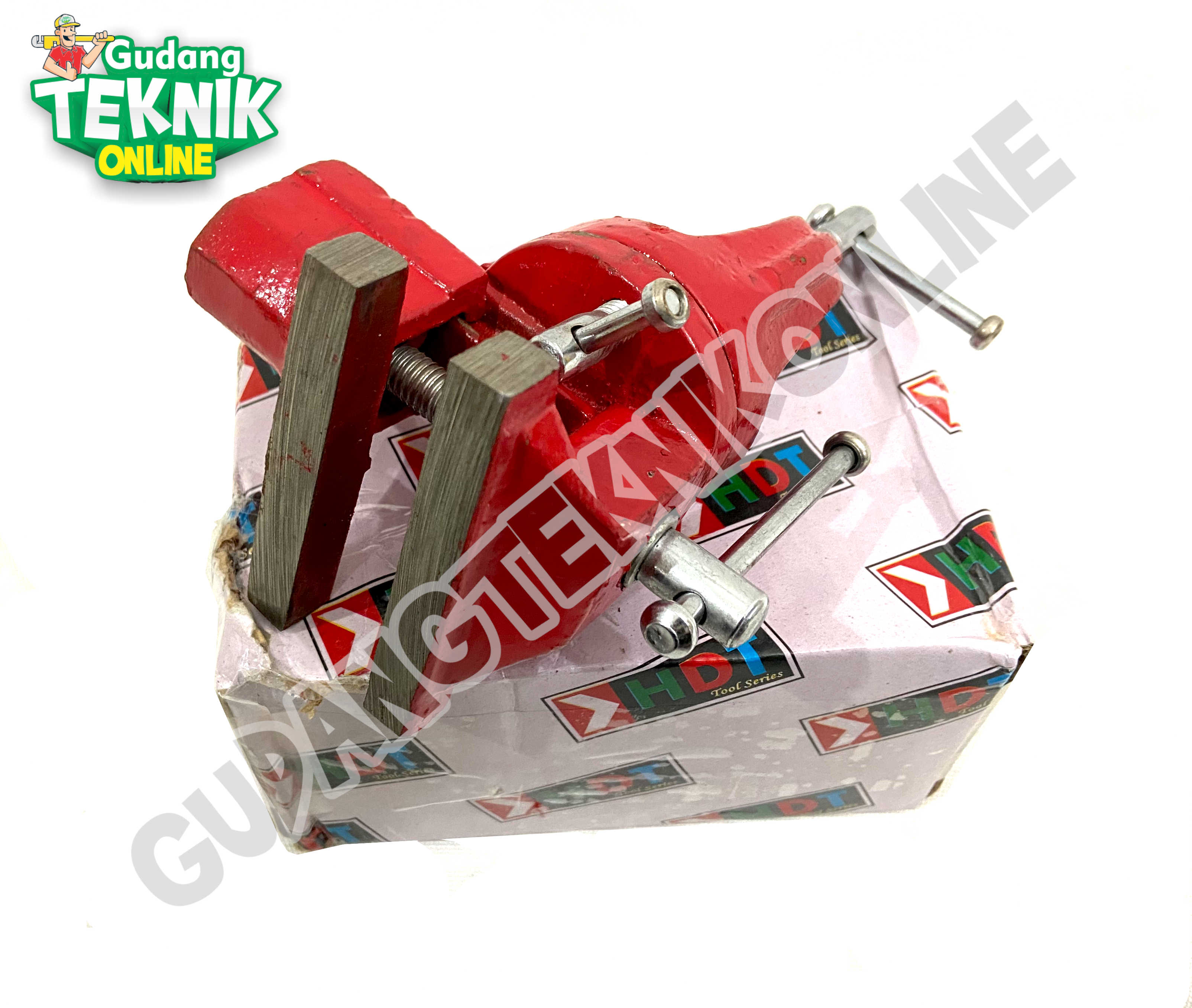 Ragum Catok Mini 3" 75mm RED HDT SWIVEL Tanggem Meja Mini Penjepit ...