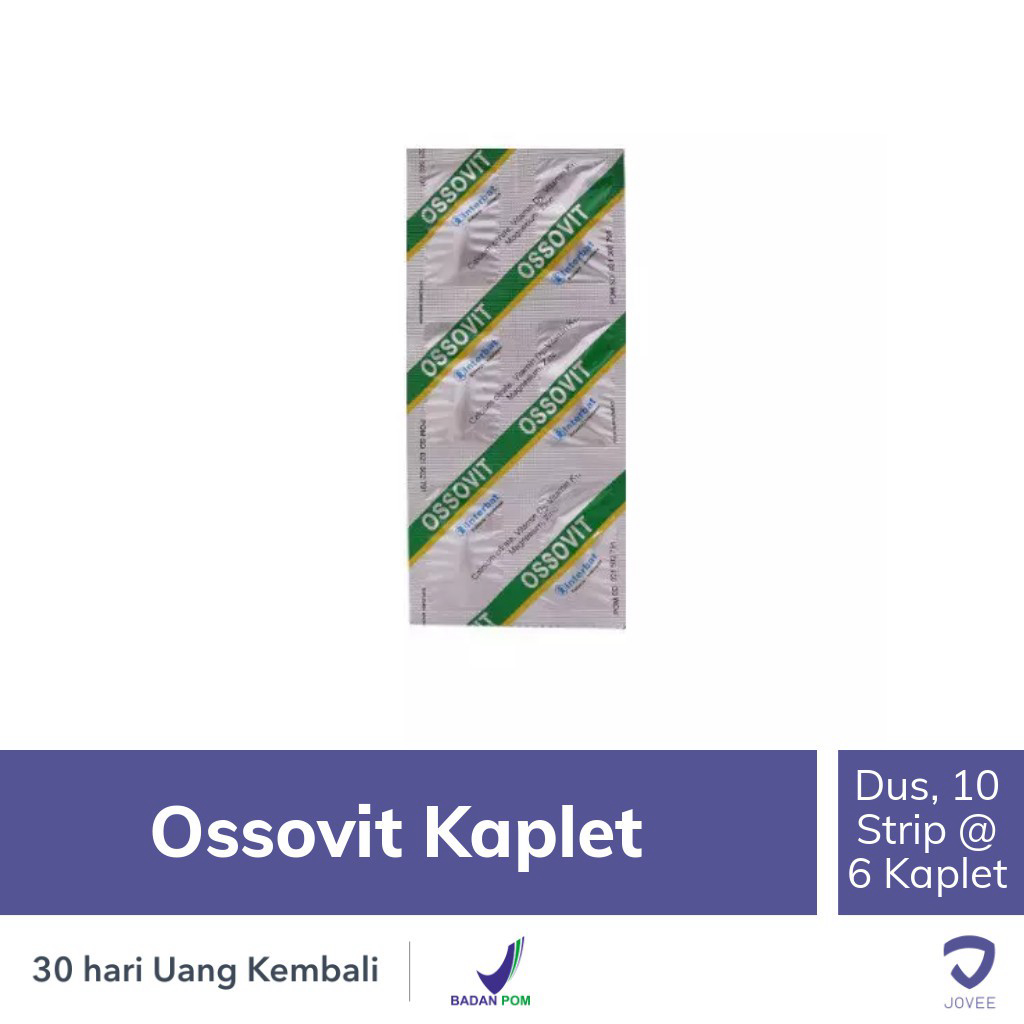 Ossovit Kaplet Strip - 6 Tablet - Suplemen dan Vitamin Kesehatan ...