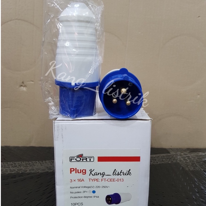 Industrial Plug / Plug Mounting / Steker Plug IP44 013 3 Pin 16A Fort ...