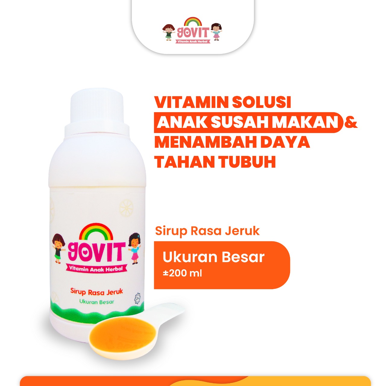 Vitamin Daya Tahan Tubuh Anak Herbal GOVIT -200ml | Lazada Indonesia