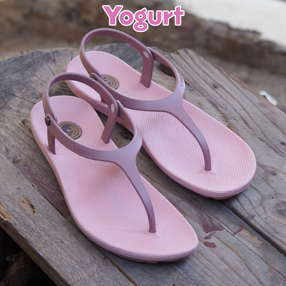 Sendal Teplek Wanita Simple Elegan Karet CAMOU MILEA CRANBERRY Sandal ...