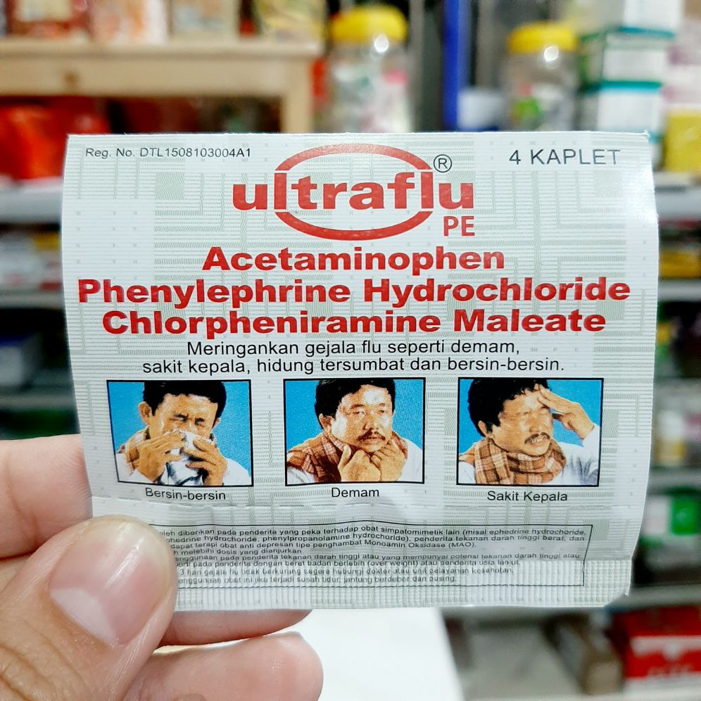 [4TABLET] ULTRAFLU / BATUK PILEK DEMAM / PANAS MERIANG / HIDUNG ...