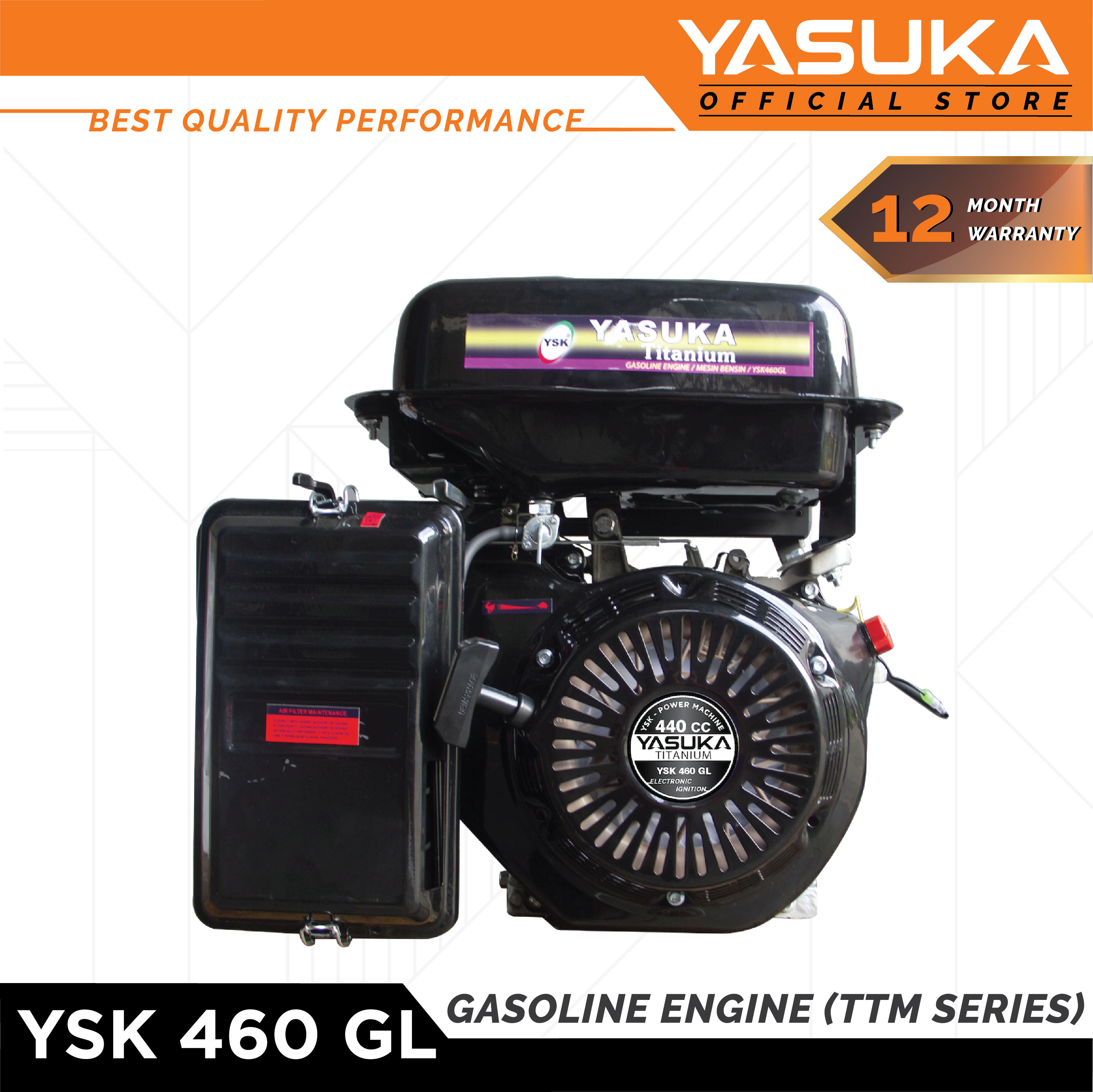 Mesin Bensin / Gasoline Engine Yasuka YSK 460 GL Titanium | Lazada ...