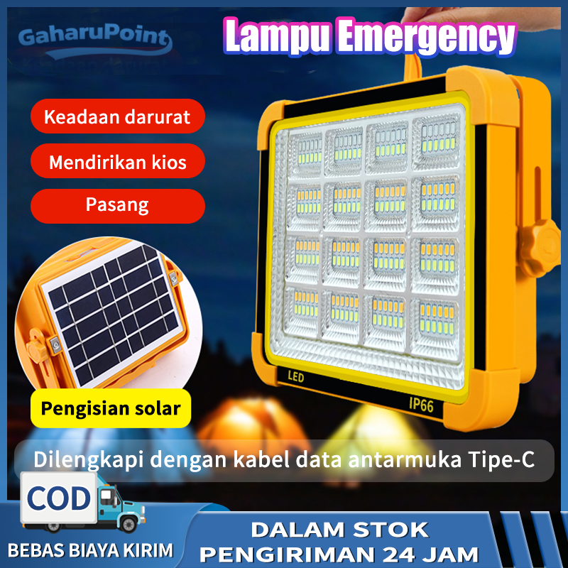 Lampu multifungsi Lampu Emergency/Lentera Camping Powerbank Solar ...