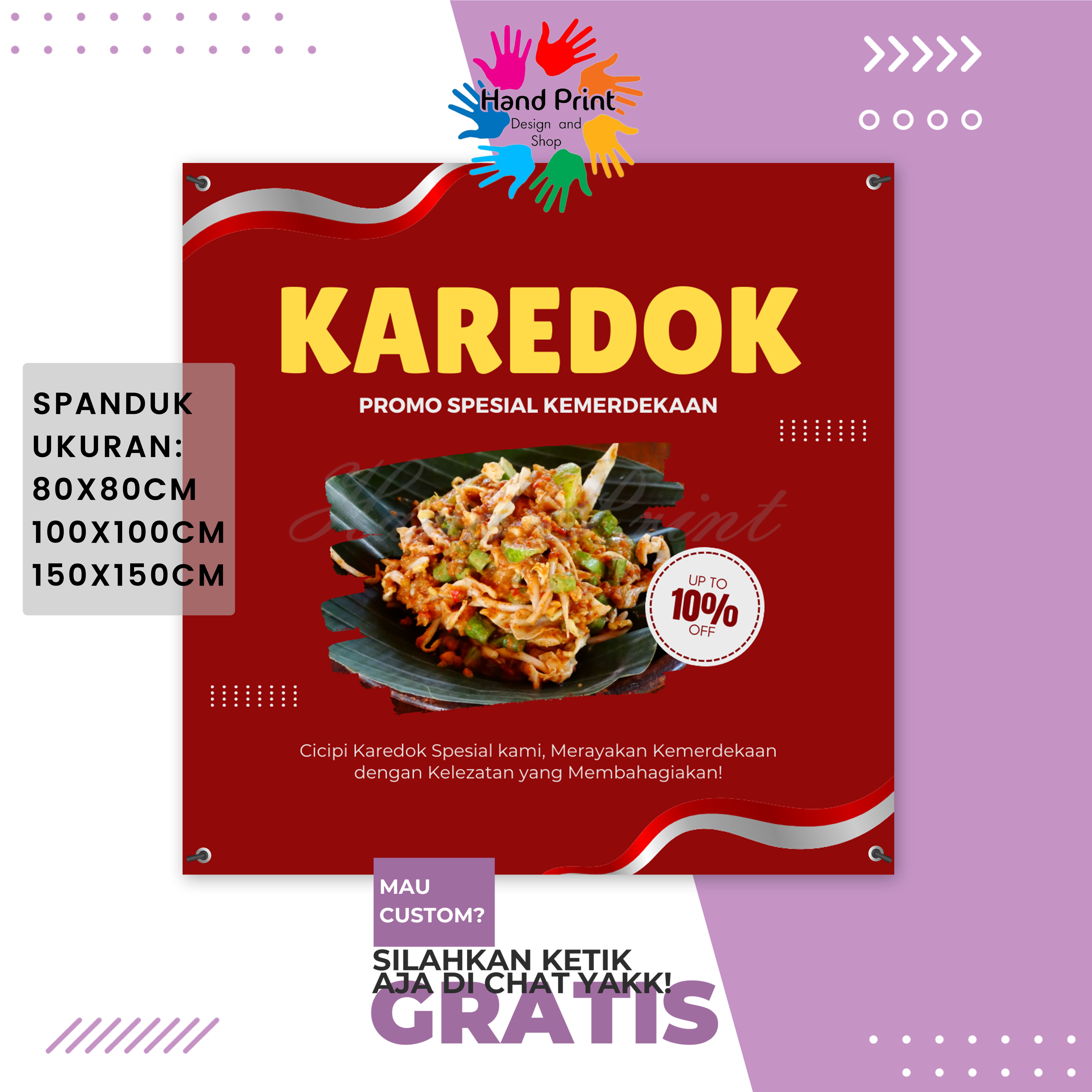 Cetak Spanduk Banner Jualan Gado gado Ketoprak Lotek Pecel Karedok MMT ...