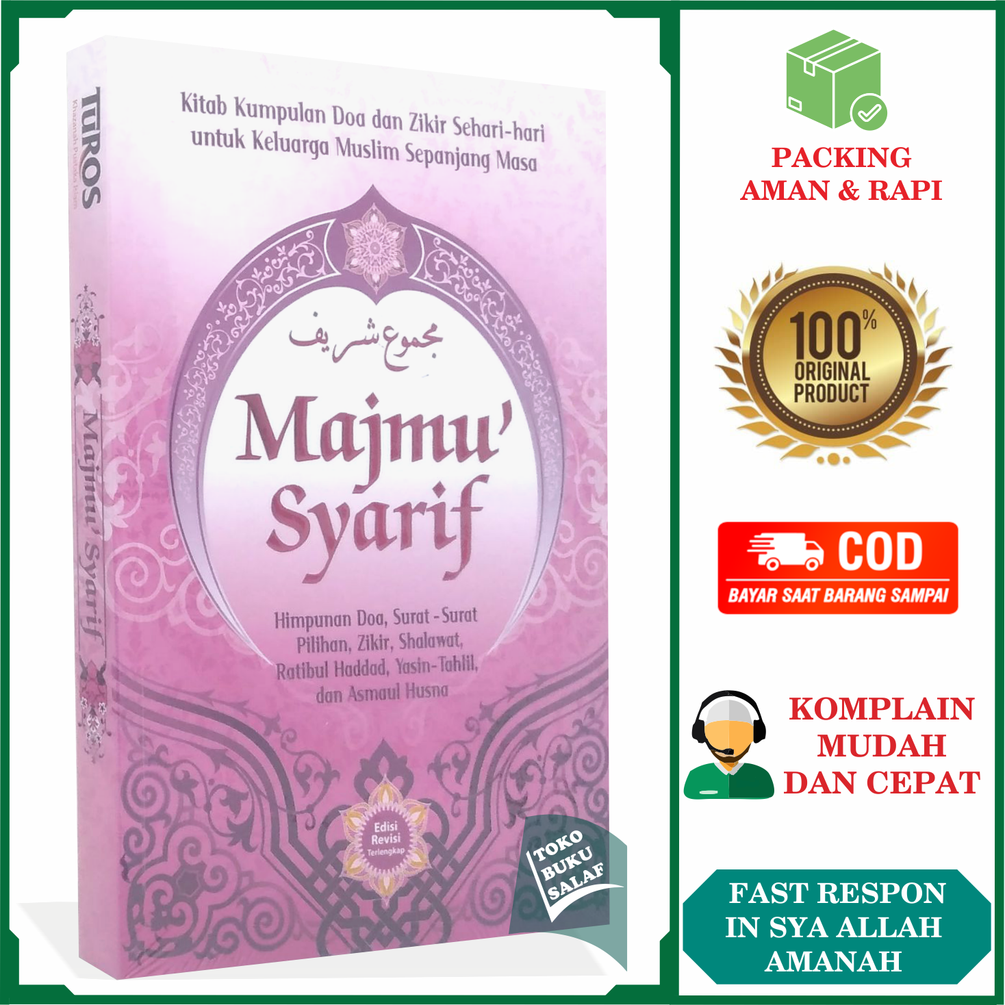 Majmu Syarif Himpunan Doa Surat Pilihan Zikir Shalawat Ratibul Haddad ...