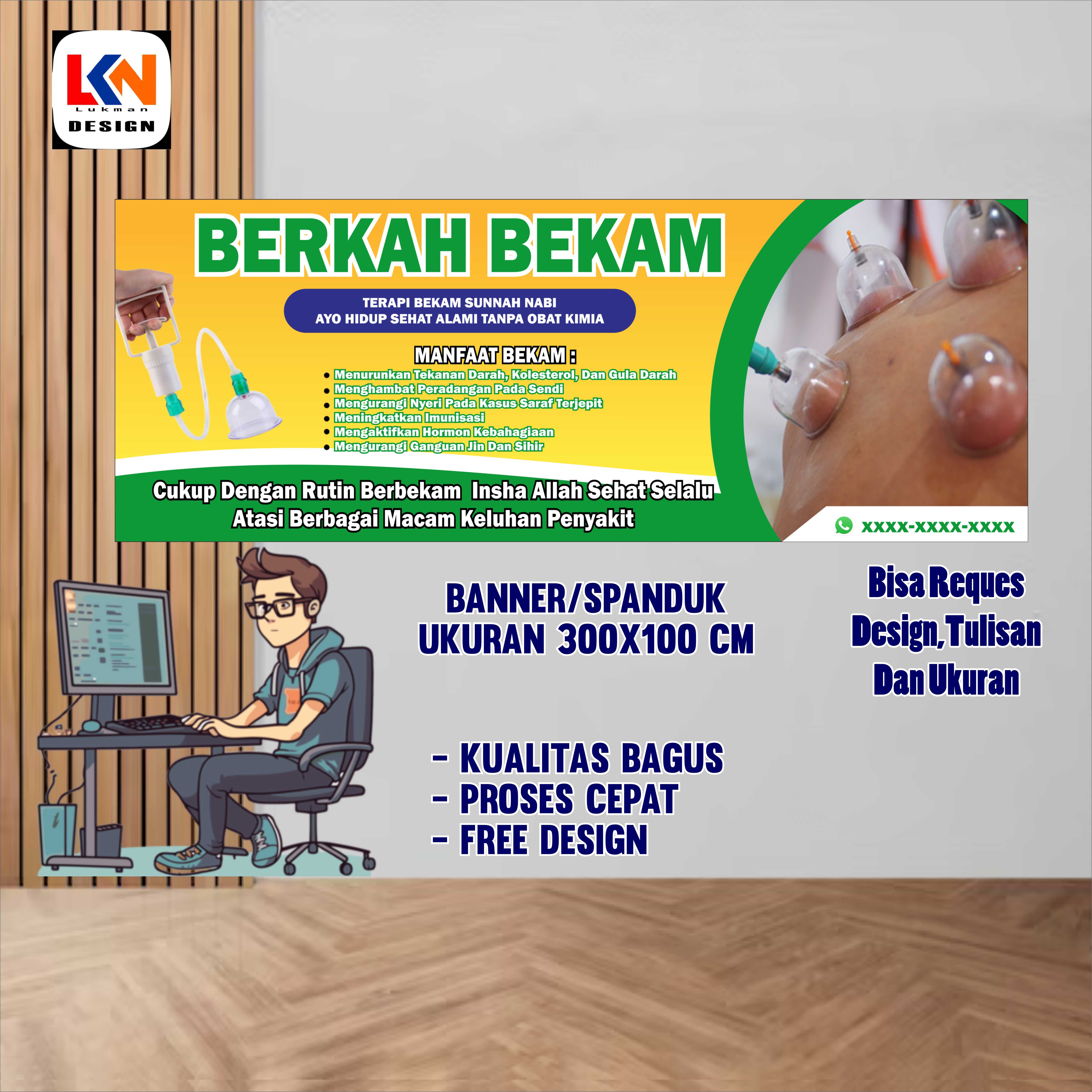 spanduk banner berkah bekam | Lazada Indonesia