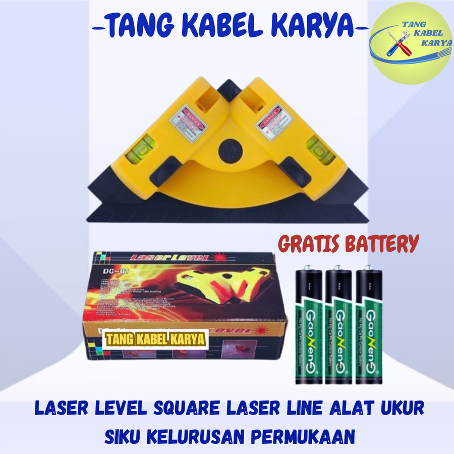Laser Level Square Laser Line Alat Ukur Siku Kelurusan Permukaan ...