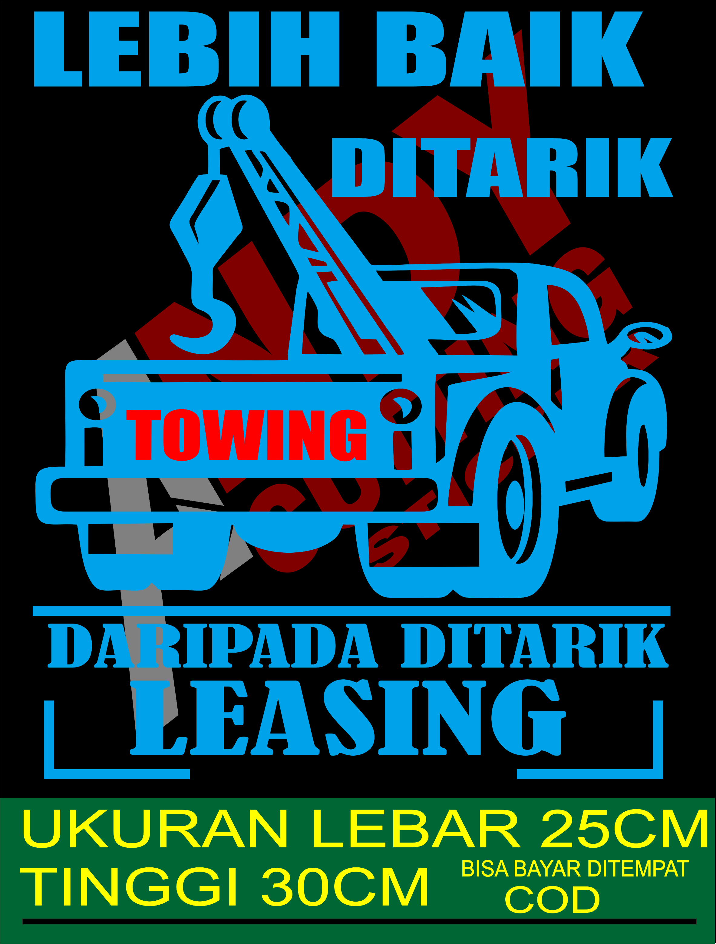 stiker mobil tulisan kata-kata LEBIH BAIK DITARIK TOWING | Lazada Indonesia