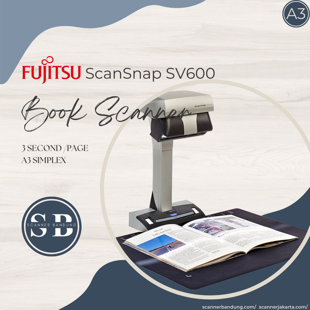 Scanner Buku - Fujitsu Scansnap SV600 - Scanner A3 - Scanner Portable | Lazada Indonesia