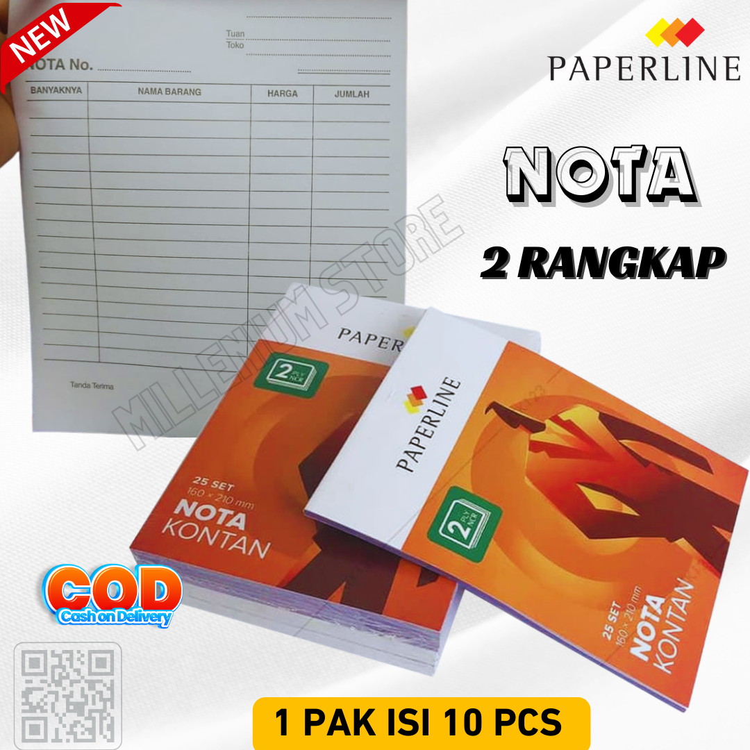 (TURUN HARGA 1 PAK NOTA PAPERLINE) BON NOTA KONTAN PAPERLINE 2 PLY ...