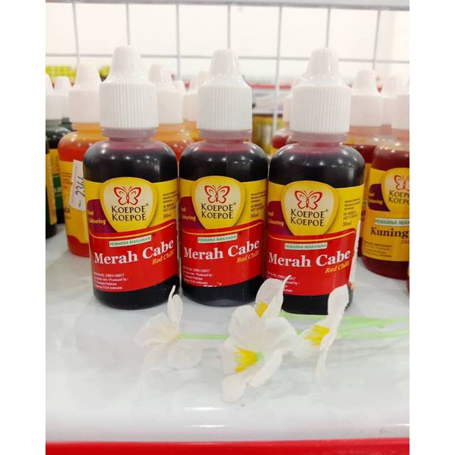 PEWARNA KOEPOE KOEPOE MERAH CABE 30ML - SUMBO KOEPOE WATER BASE ...