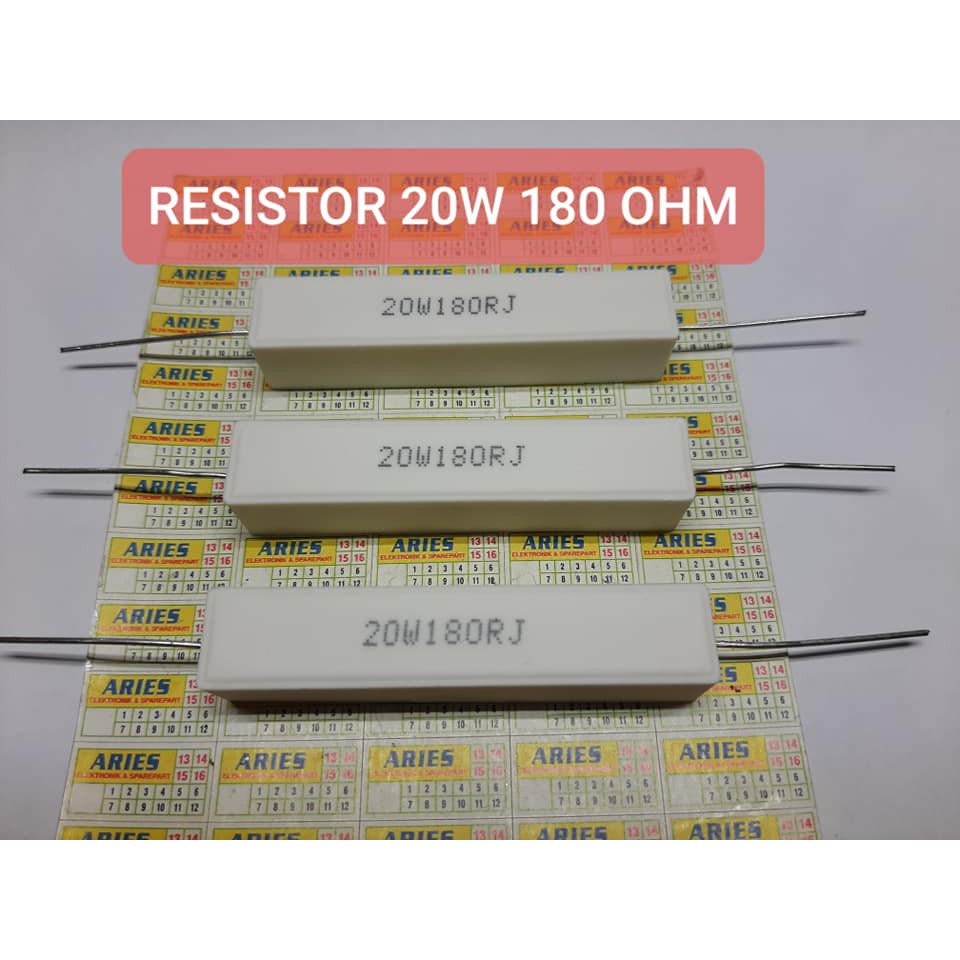 RESISTOR 20W 180 OHM PENGGANTI 20W 200 OHM PUTIH BAGUS | Lazada Indonesia