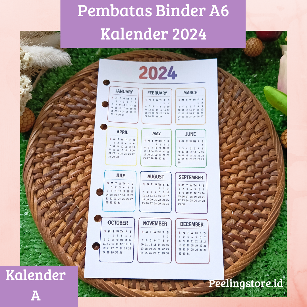Calendar loose leaf / isi binder kalender 2024 | Lazada Indonesia