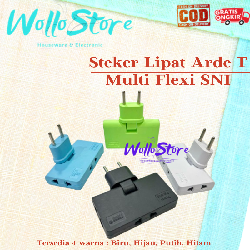 Steker Lipat Arde T Multi Flexi SNI / Colokan Listrik 3 Lubang Flexi ...