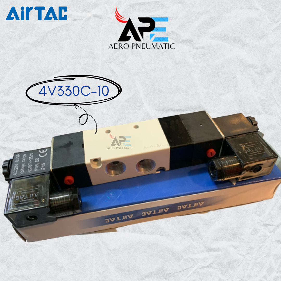 SOLENOID VALVE DOUBLE COIL CLOSE CENTER AIRTAC 4V330C-10 | Lazada Indonesia