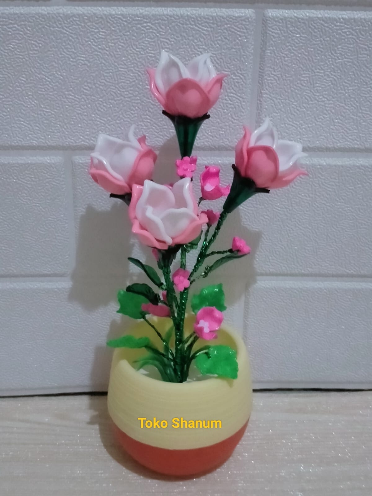 (1 set) Bunga mawar kombinasi / Bunga akrilik / Bunga murah | Lazada ...