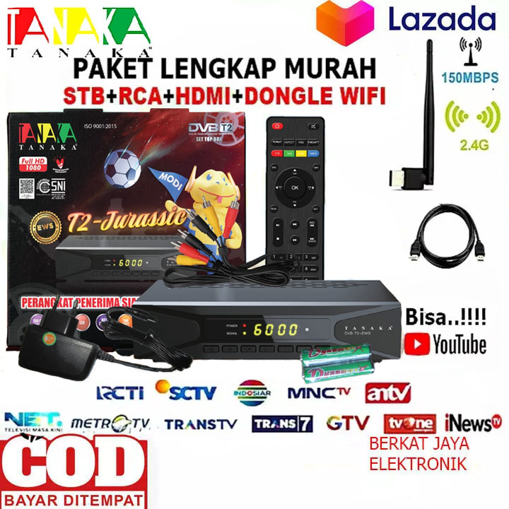 HARGA PROMO!! STB Digital DVB T2 Tanaka type T2 - Set Top Box - T2 JURASSIC/STB Digital DVB T2 ...