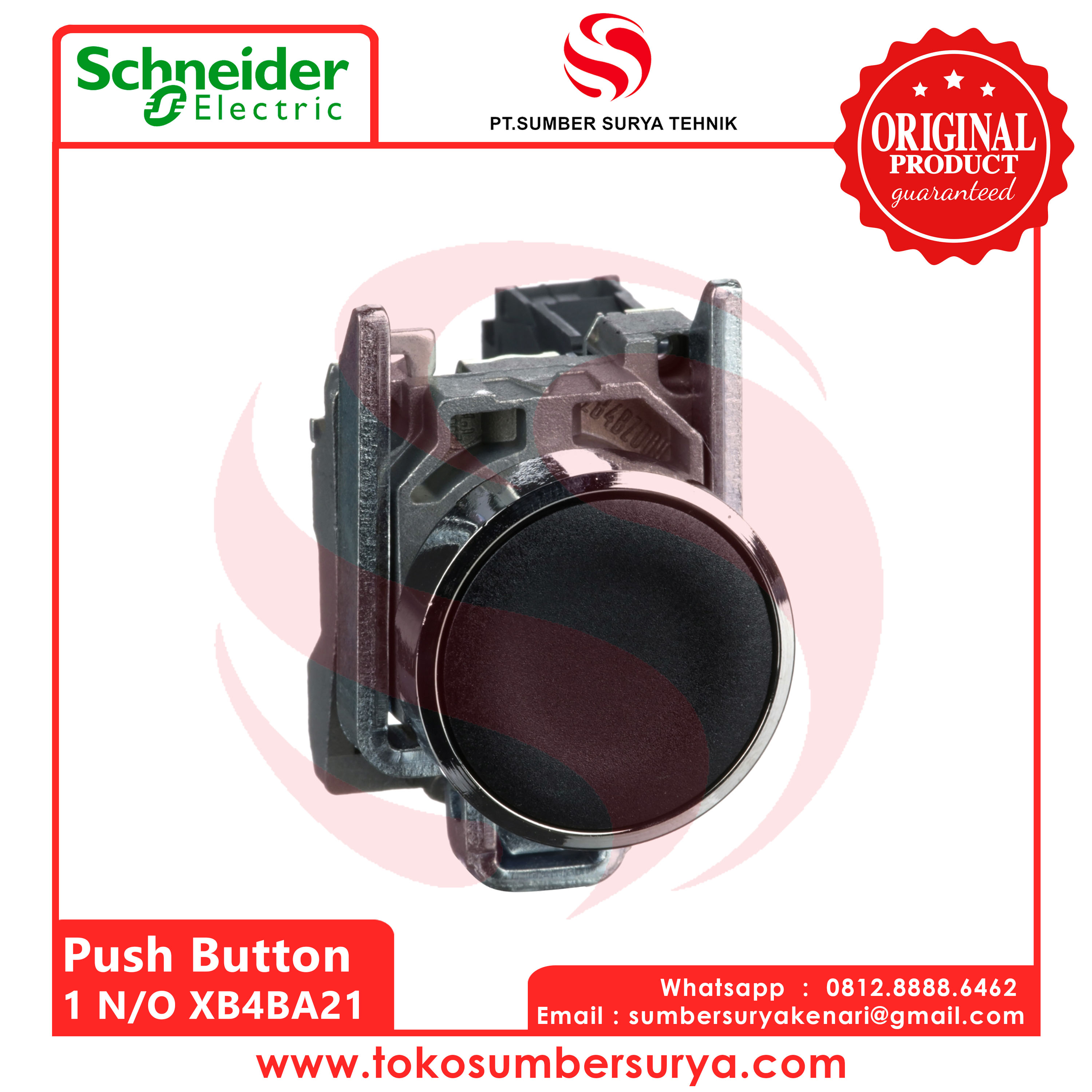 Push Button Warna Hitam Saklar Listrik ON OFF SNI XB4BA21 Asli Ori ...