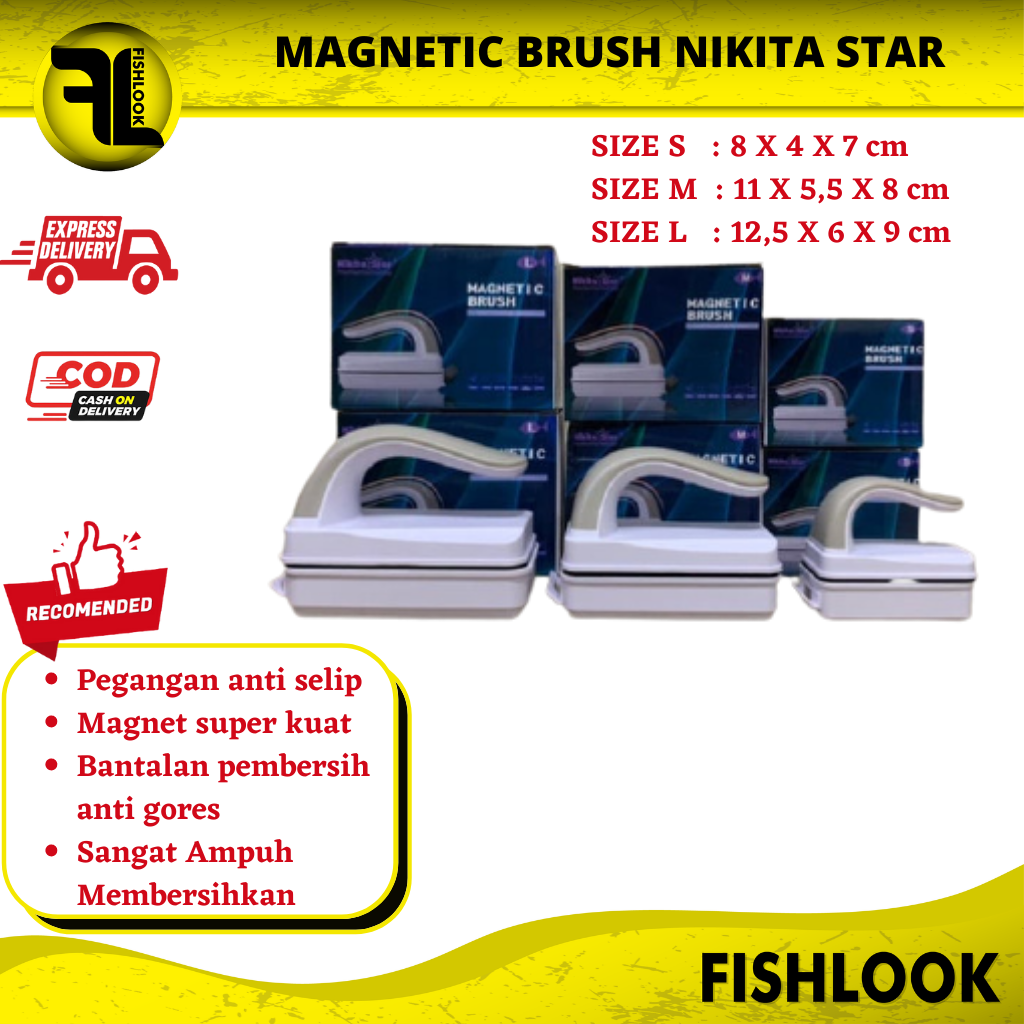 NIKITA STAR MAGNETIC BRUSH MAGNET SIKAT PEMBERSIH AQUARIUM | Lazada ...