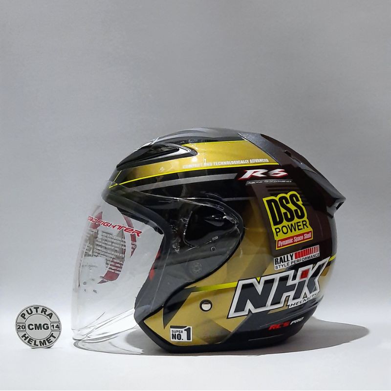 HELM NHK R6 RALLY BLACK GOLD | Lazada Indonesia