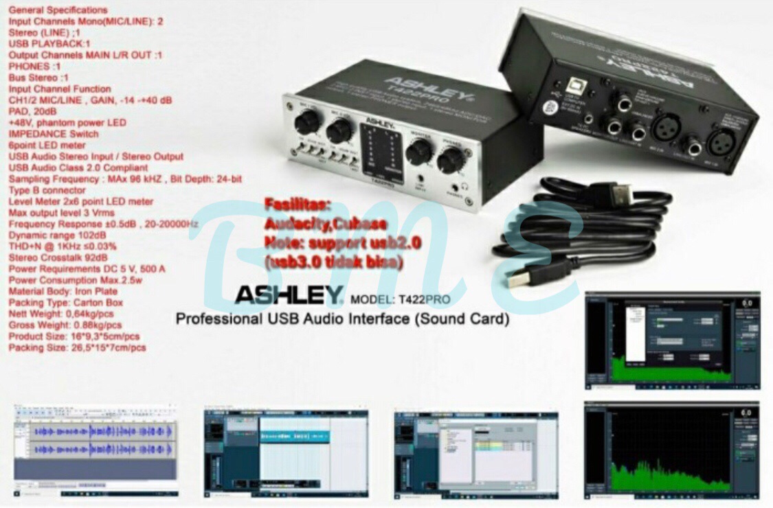 SoundCard Ashley T422Pro/T 422 Pro USB interface | Lazada Indonesia