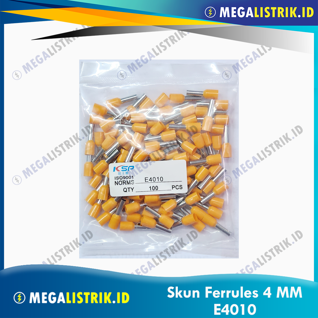 KSP SKUN FERRULES 4 MM / SKUN KABEL FERULES 4MM / INSULATED END CORD ...