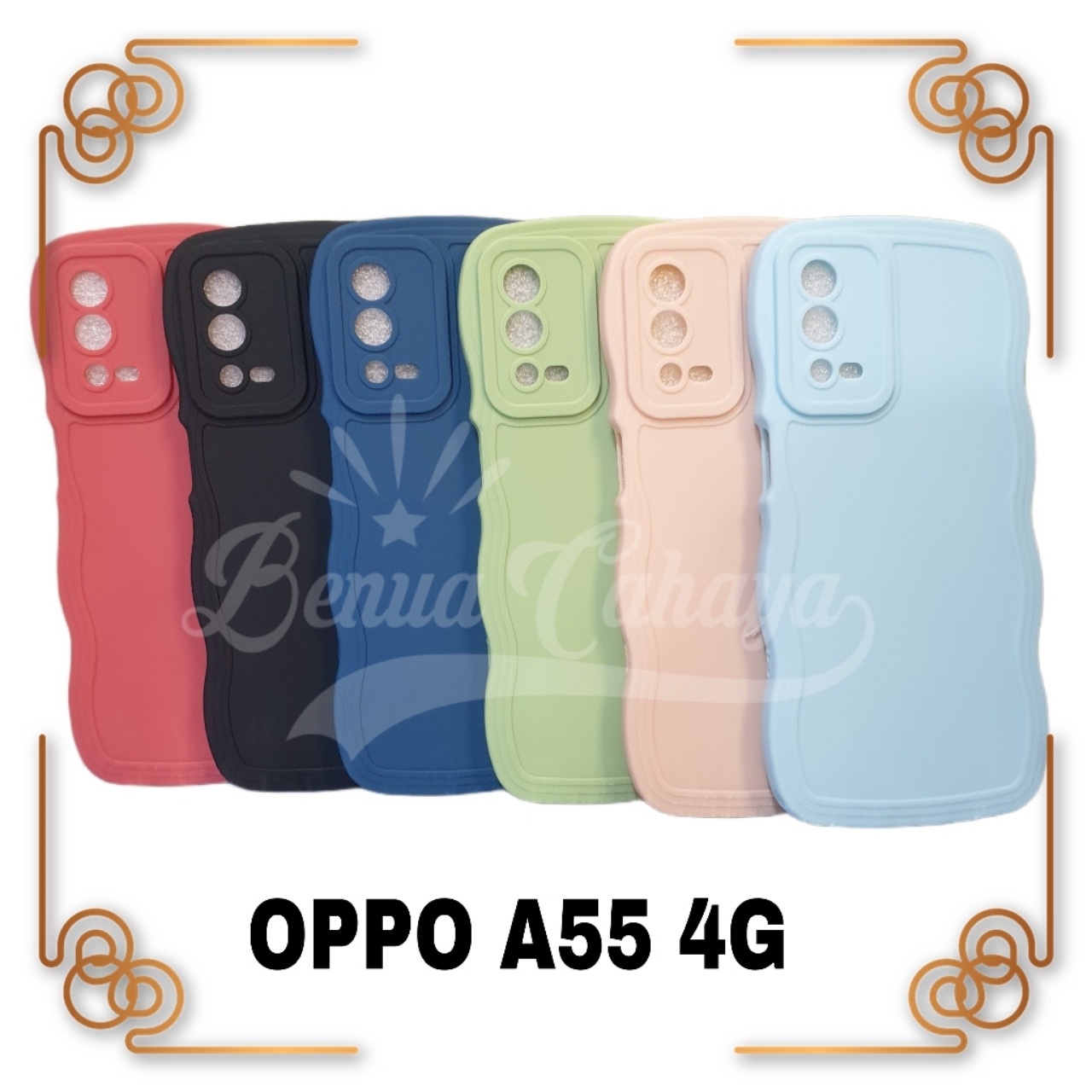 CASE OPPO A52 / A53 / A54 / A55 4G SOFTCASE SILIKON GELOMBANG WARNA ...