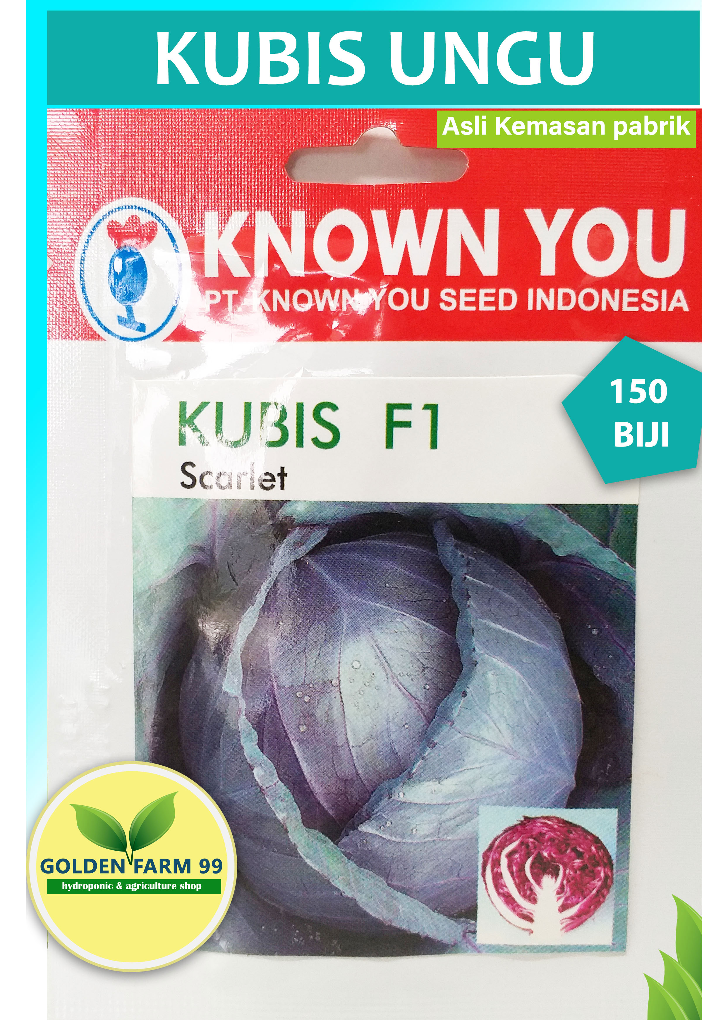 Benih Kubis Ungu CABBAGE SCARLET Known You Seed - Original Pack ...