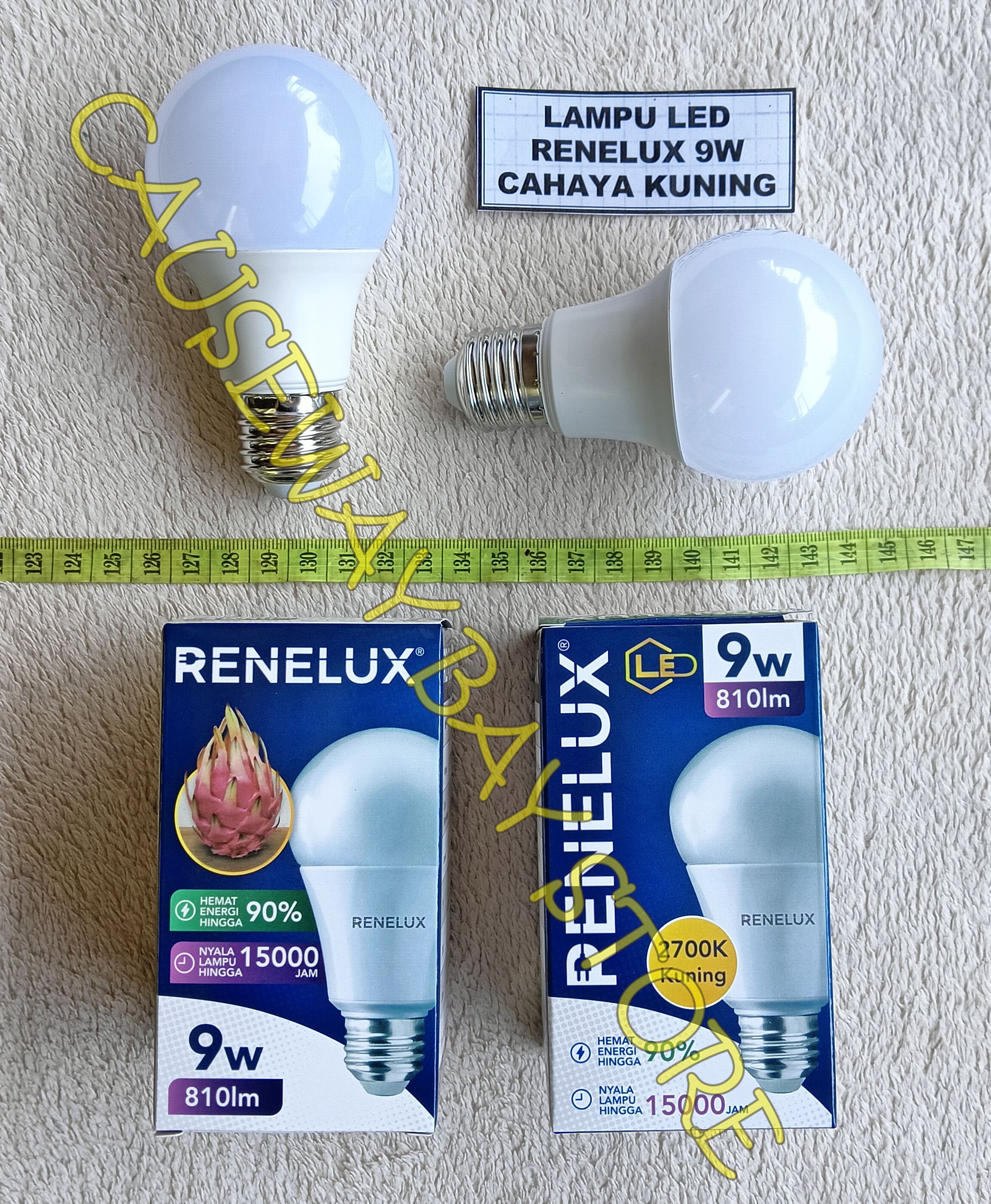 LAMPU LED 9W RENELUX 2700K KUNING | Lazada Indonesia