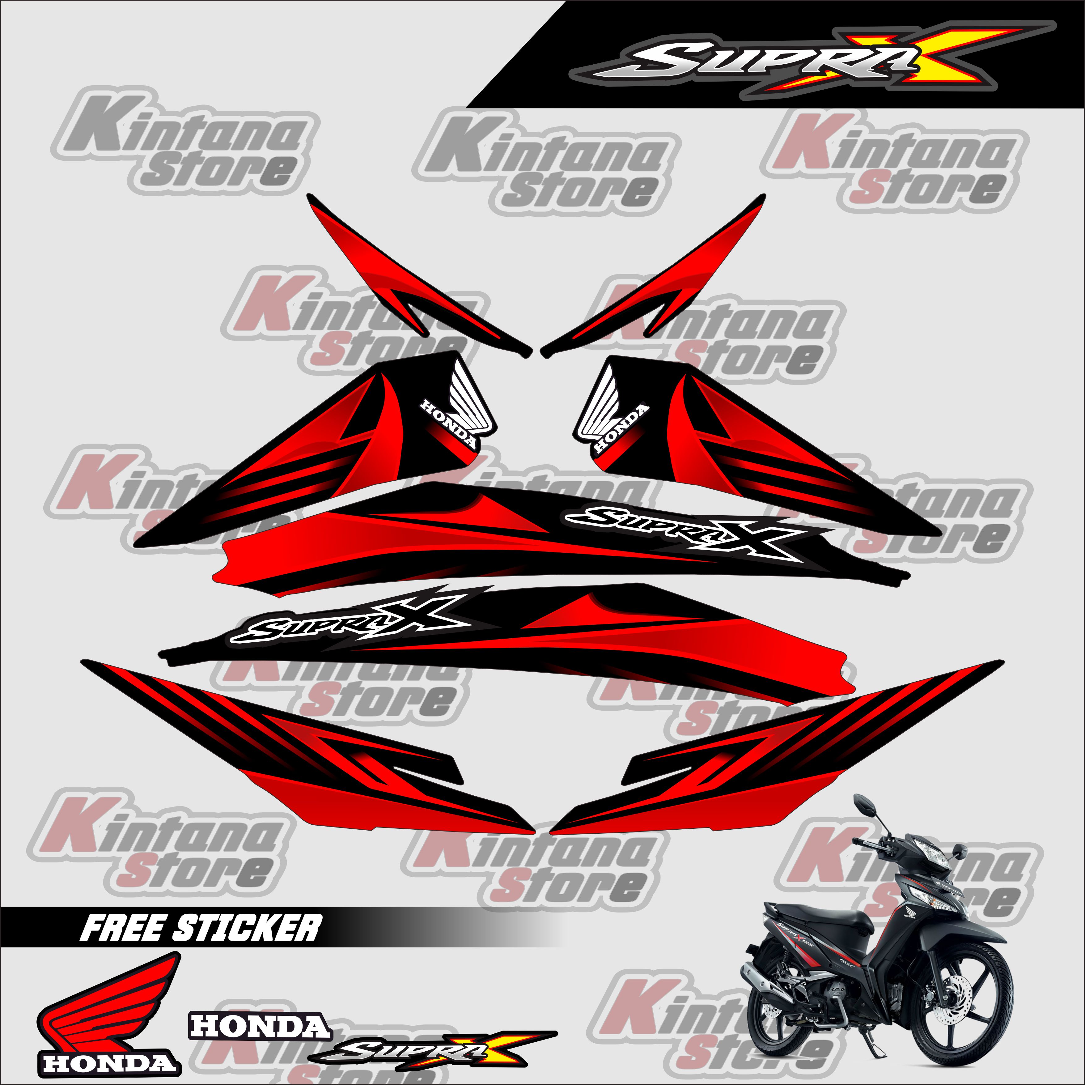 STICKER SUPRA X 125 FI grafis/ SUPRA 2018-2023 / SUPRA X 125 / STRIPING ...