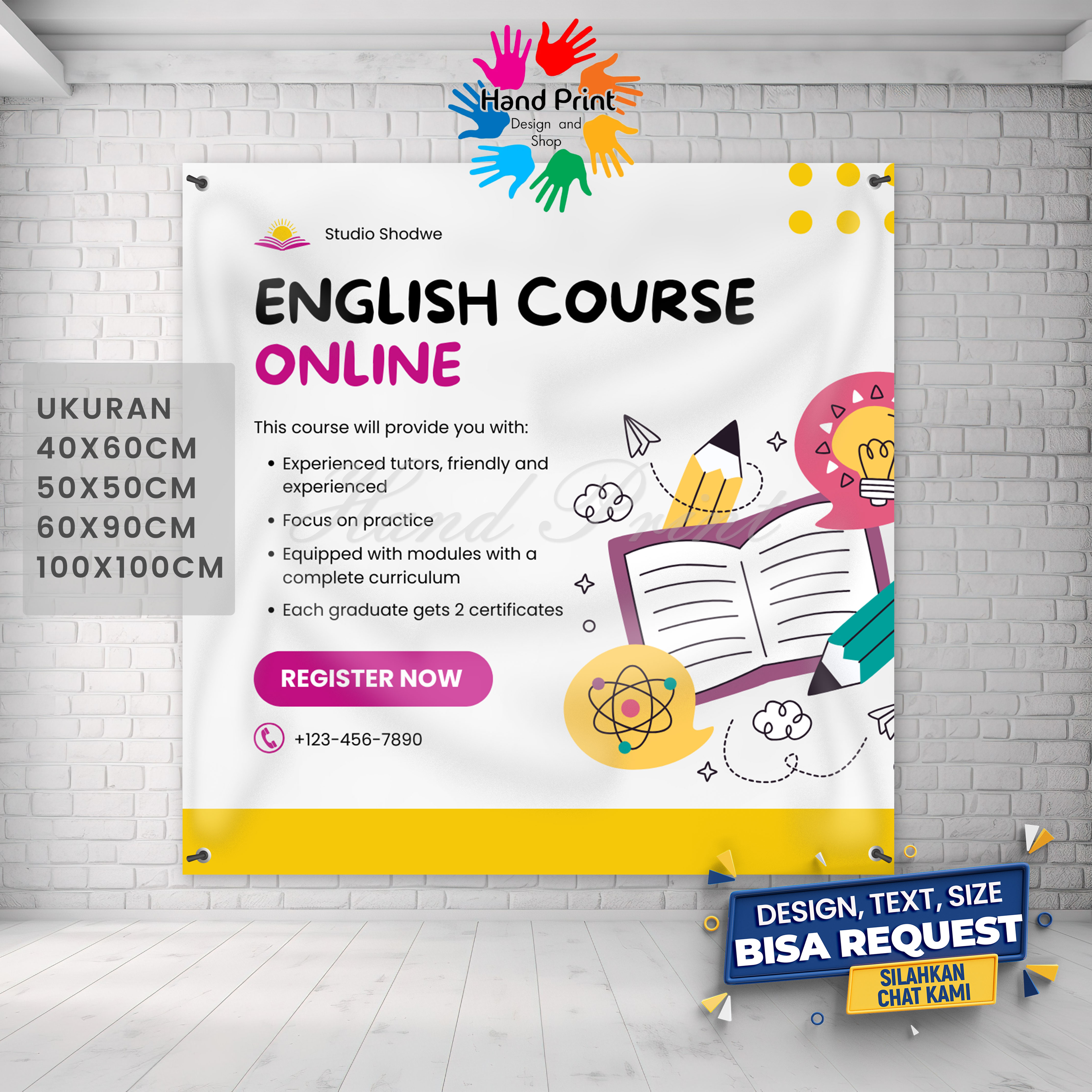 Spanduk Banner MMT Bimbel Bimbingan Belajar Kursus Bahasa Inggris ...