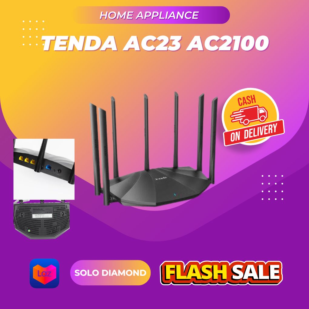 Tenda AC23 AC2100 Dual Band Gigabit WiFi Router ROUTER WIFI GIGABIT TENDA AC23 AC2100 MIMO DUAL ...