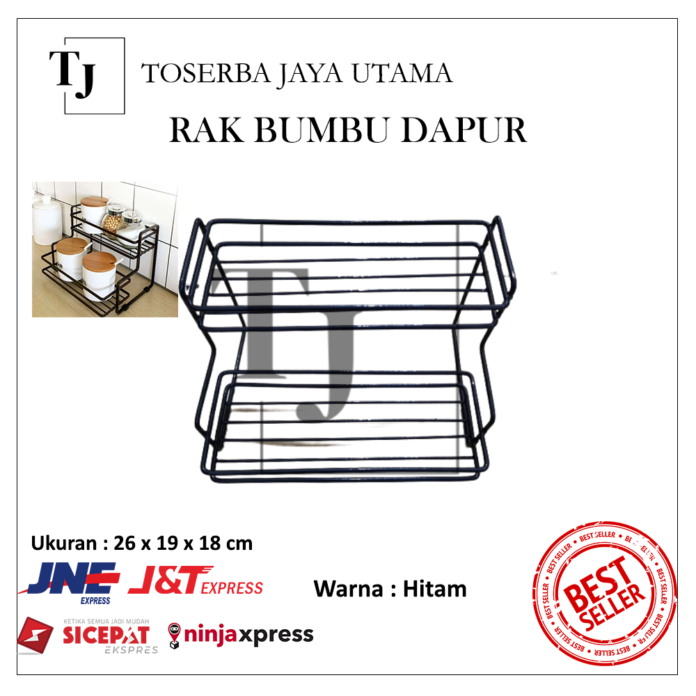 RAK DAPUR BUMBU BESI TEMPAT BUMBU GULA GARAM SAOS KECAP SERBAGUNA/BISA ...