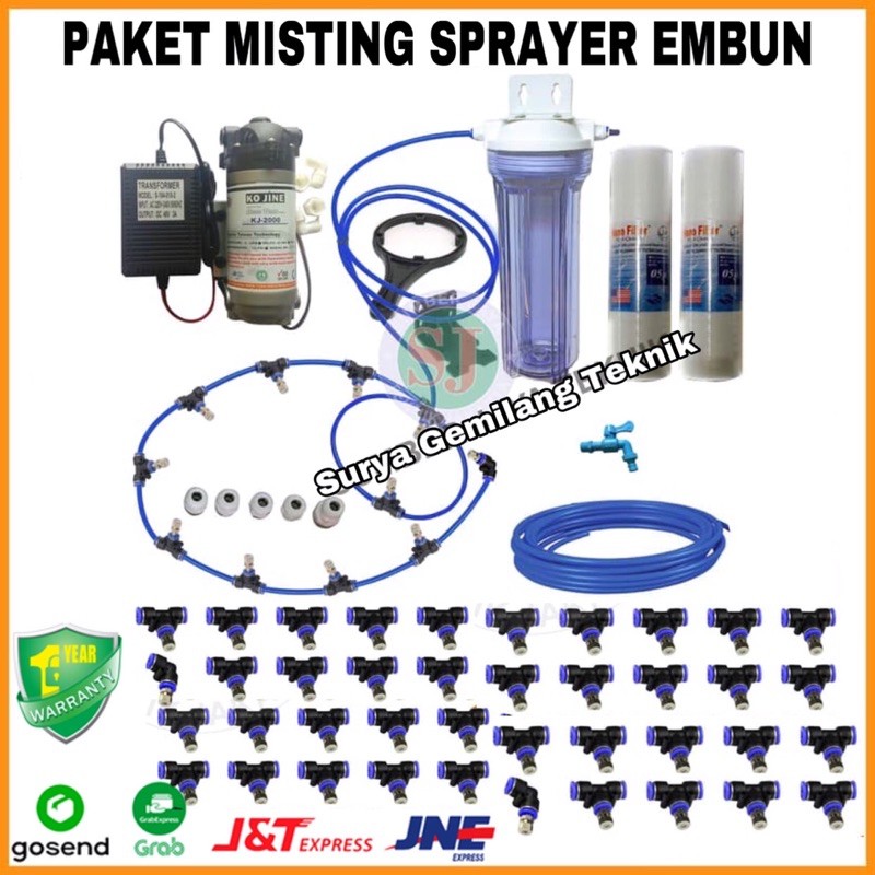 Paket Misting / Kabut / Embun 50 Titik Nozzle / Sprayer / Tanaman ...