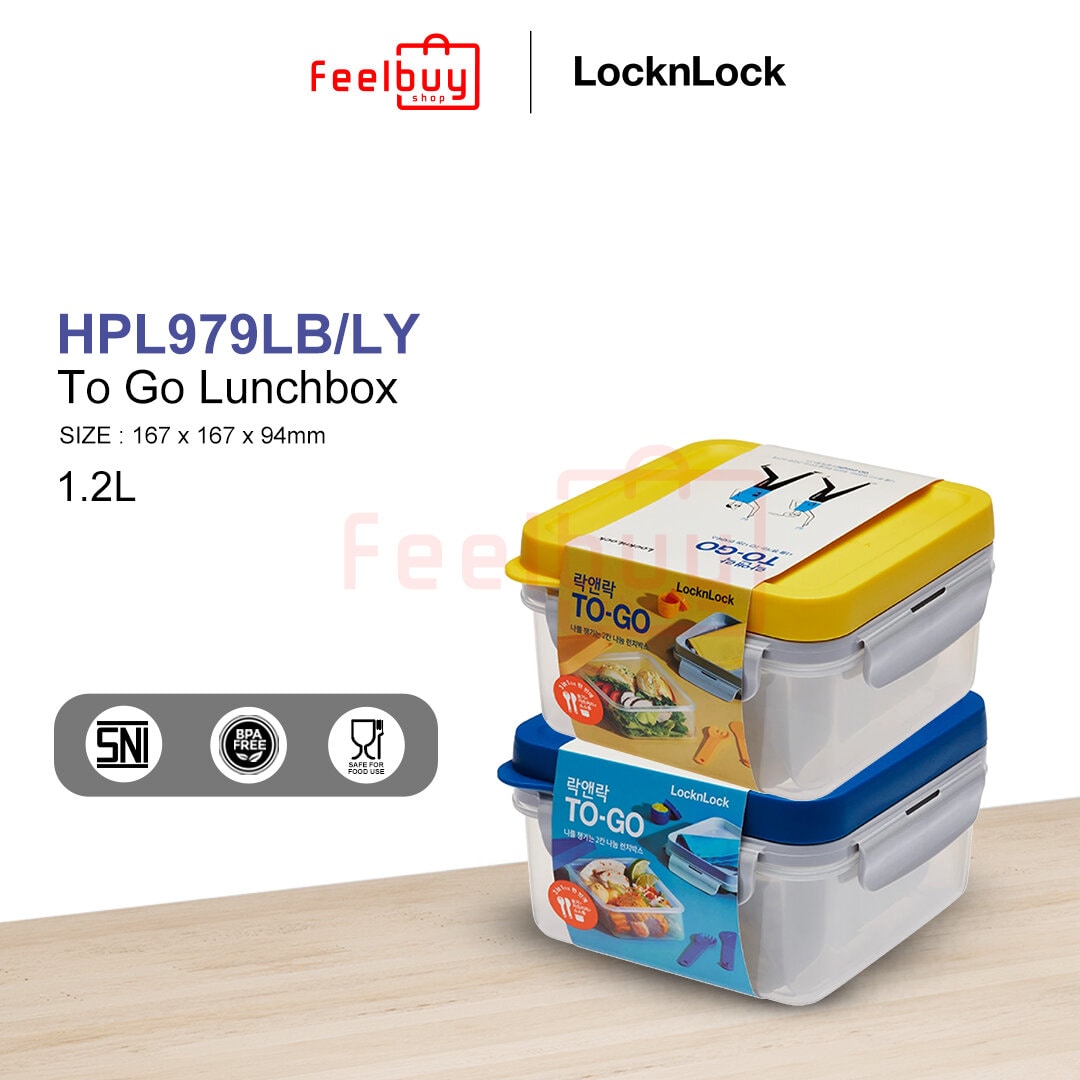 LocknLock HPL979LB/LY Lock & Lock TOGO Lunchbox 1.2L | Lazada Indonesia