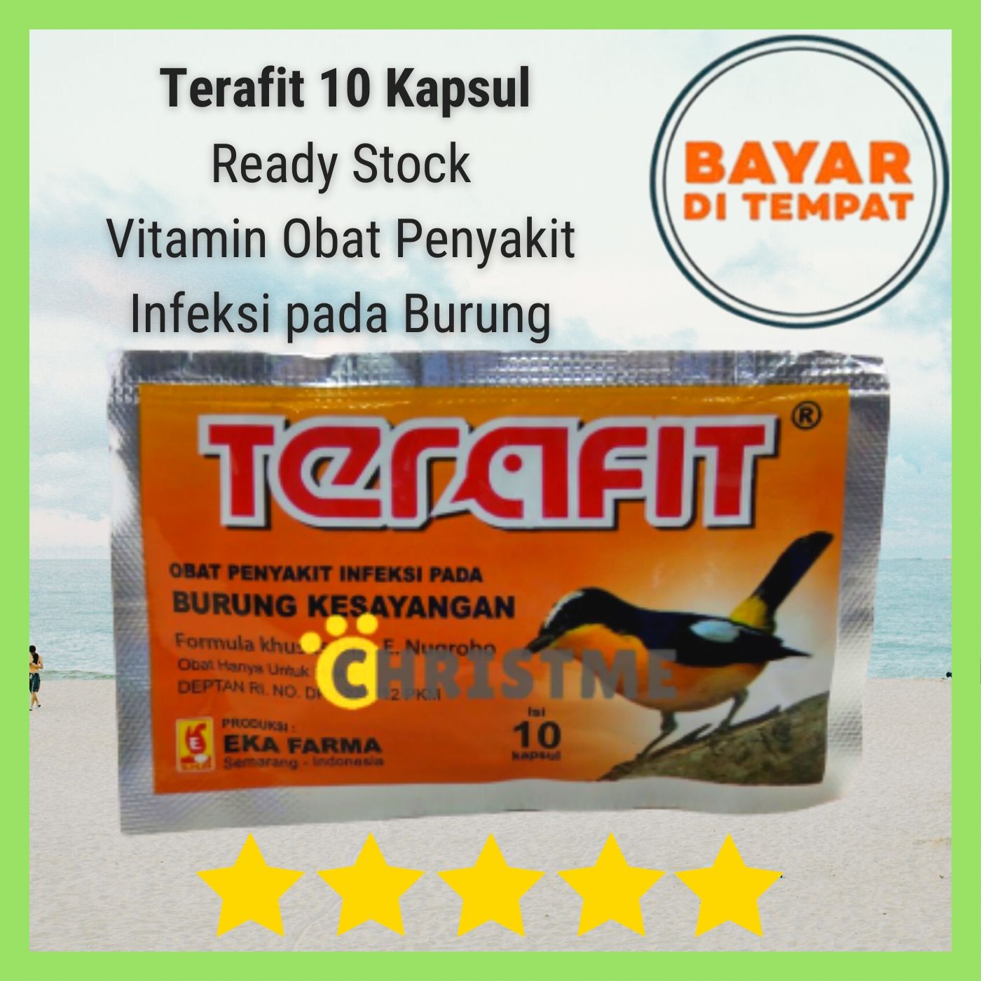 Terafit 10 Kapsul Original - Vitamin Obat Penyakit Infeksi pada Burung ...