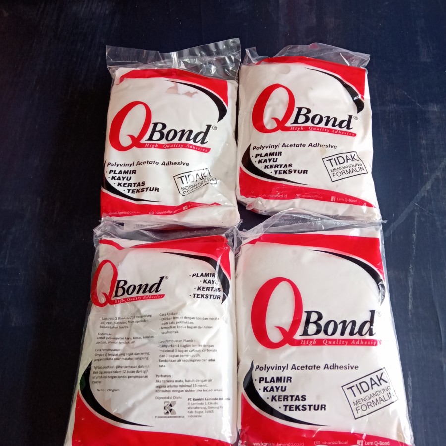 Lem Putih PVAC QBond 800gram untuk kayu triplek plywood florist meuble ...