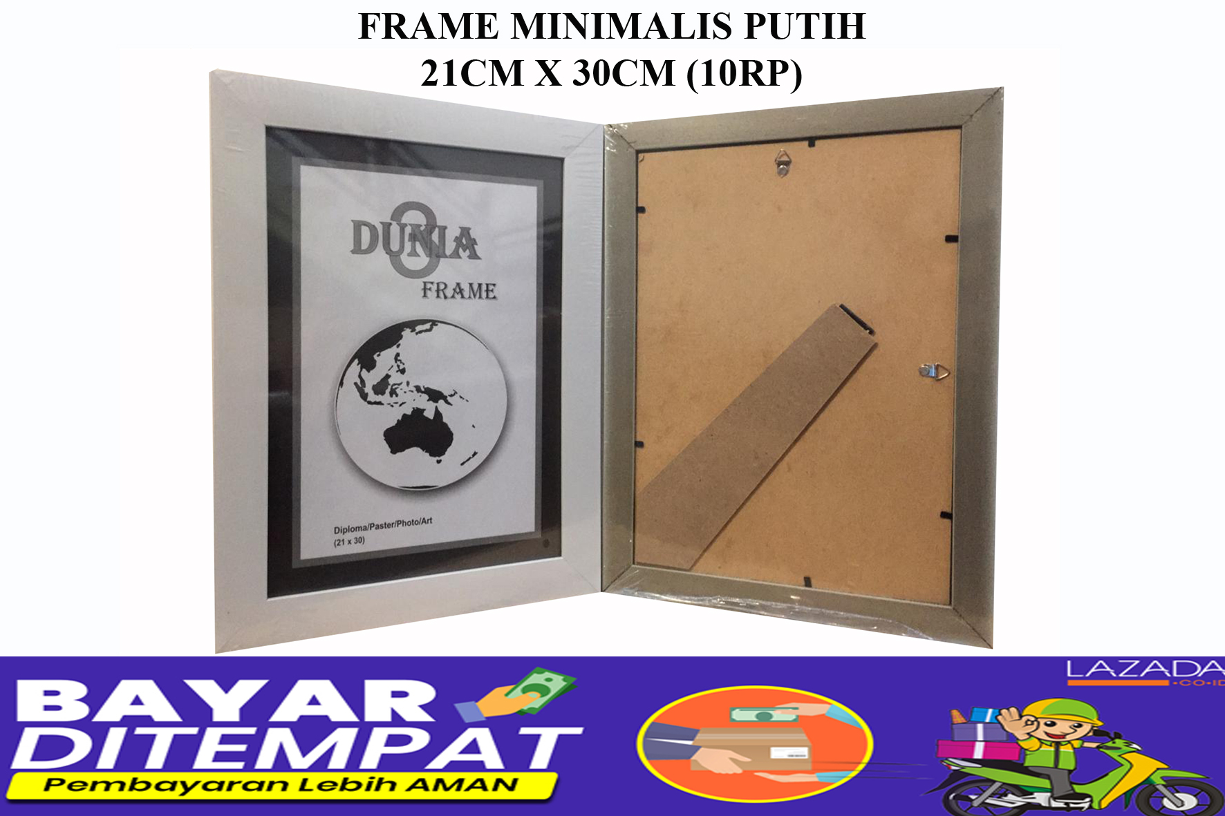 BINGKAI PHOTO MINIMALIS PUTIH 10R 21CM X 30CM | Lazada Indonesia