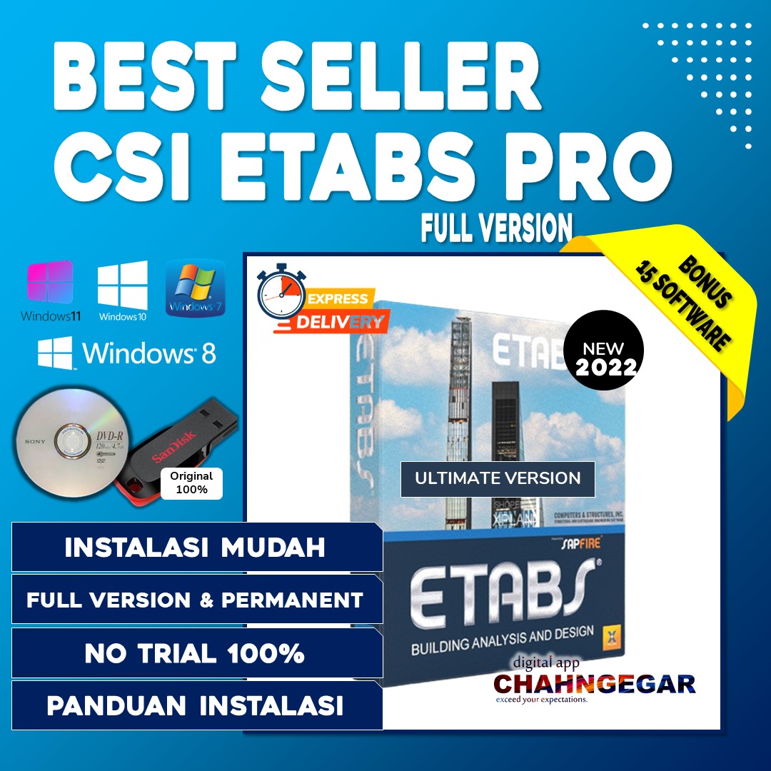Software Sapfire CSI ETABS Ultimate 20 Full Versi Lisensi Lifetime ...