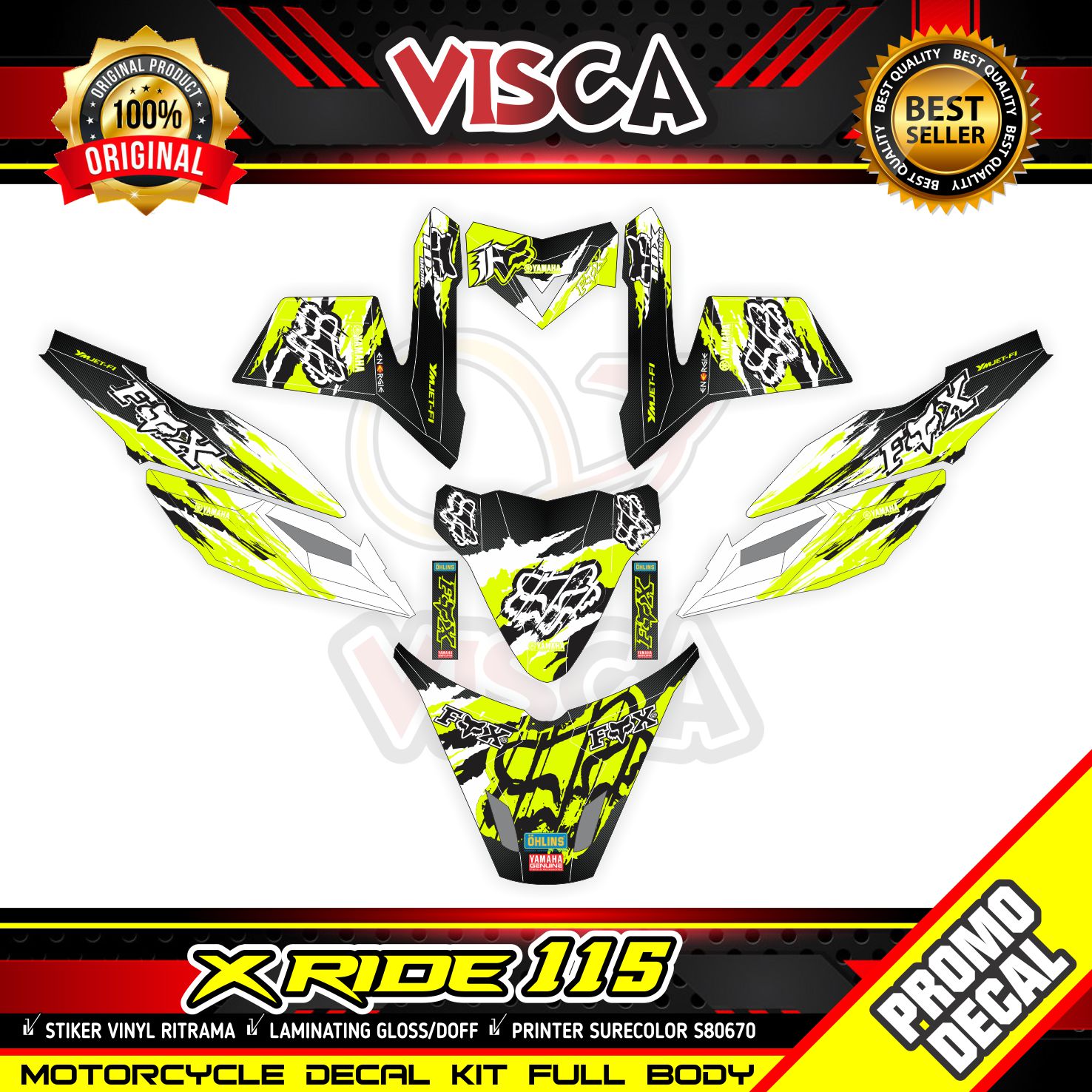 Decal X Ride 115 Old Full Body Stiker X Ride 115 Old Full Body Carbon ...