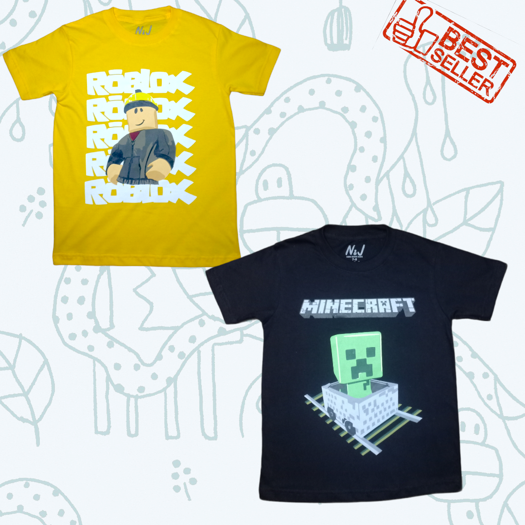 KAOS BAJU TSHIRT ANAK KARTUN ROBLOX KUNING | Lazada Indonesia